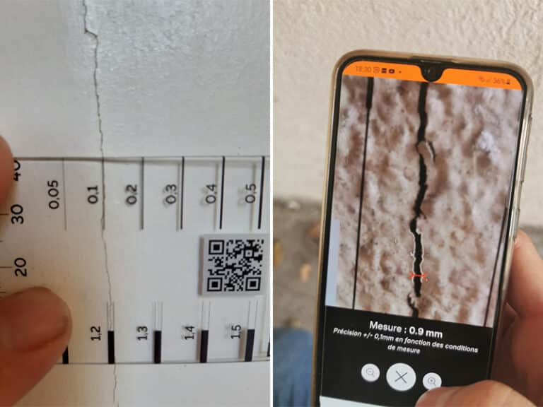 Crack ruler - Measuring the width of cracks