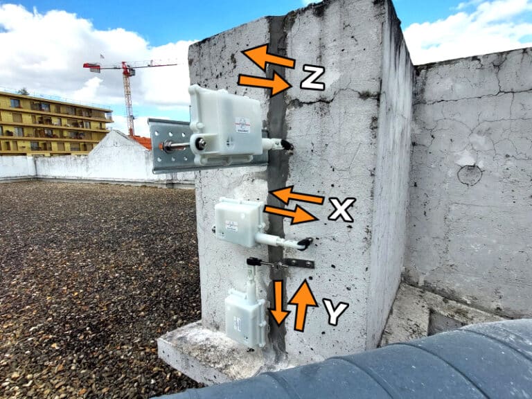 3-axis remote crack monitoring kit